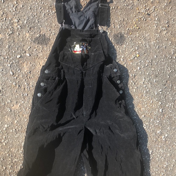 Disney | Pants & Jumpsuits | 9s Disney Pooh Bear Overalls Felt Black ...